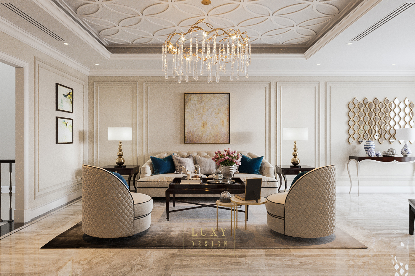 Luxy Design cty thiết kế nội thất biệt thự bán cổ điển